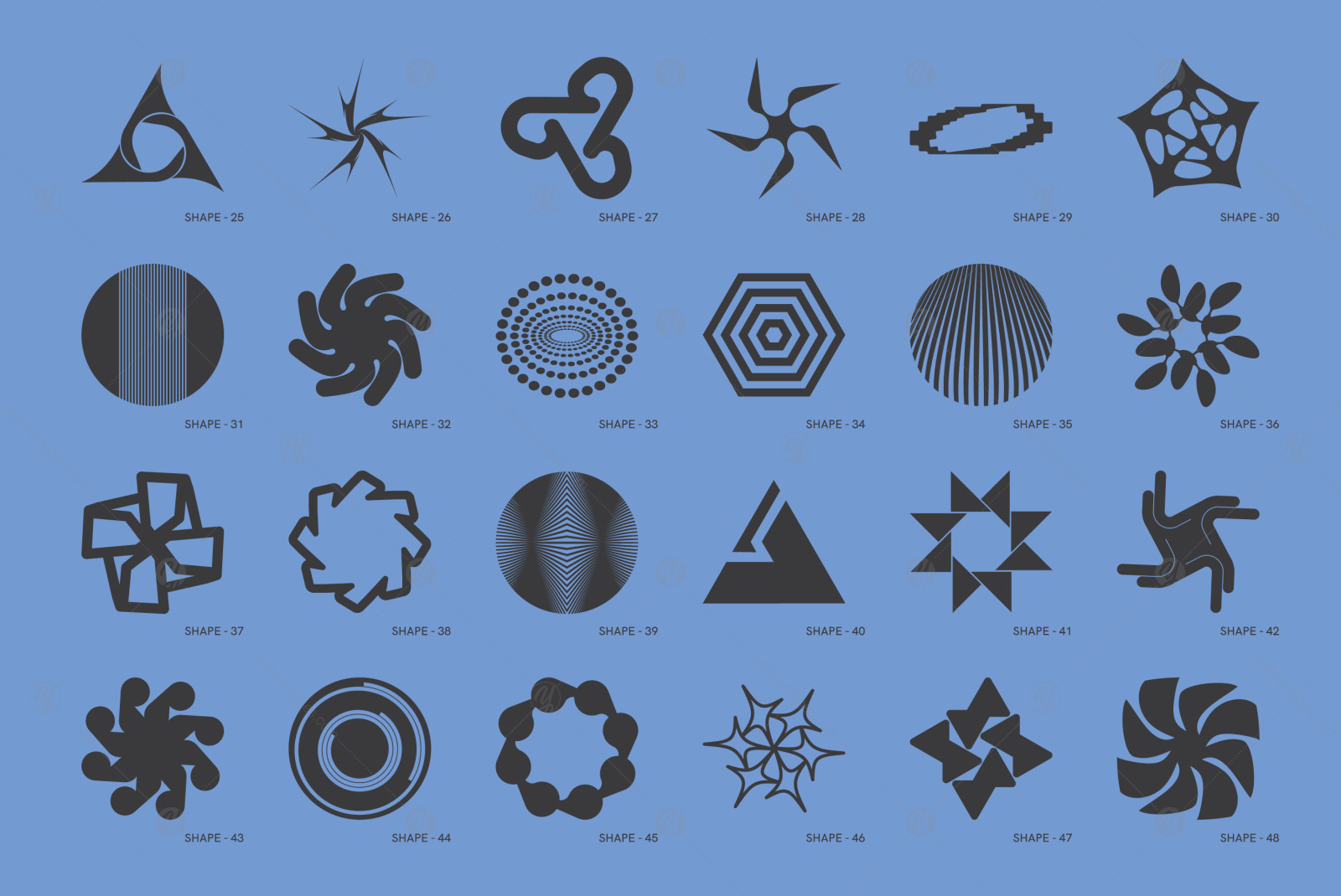 120 Abstract Geometric Shapes. Part 2 on Yellow Images Creative Store ... 120 Abstract Geometric Shapes. Part 2 on Yellow Images Creative Store ...